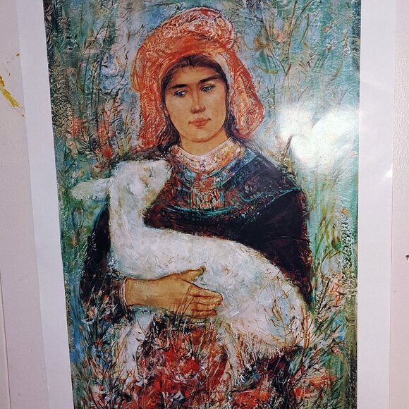 Edna Hibel | Wall Decor | Edna Hibel Lamb Of Knossos Very Rare Original ...